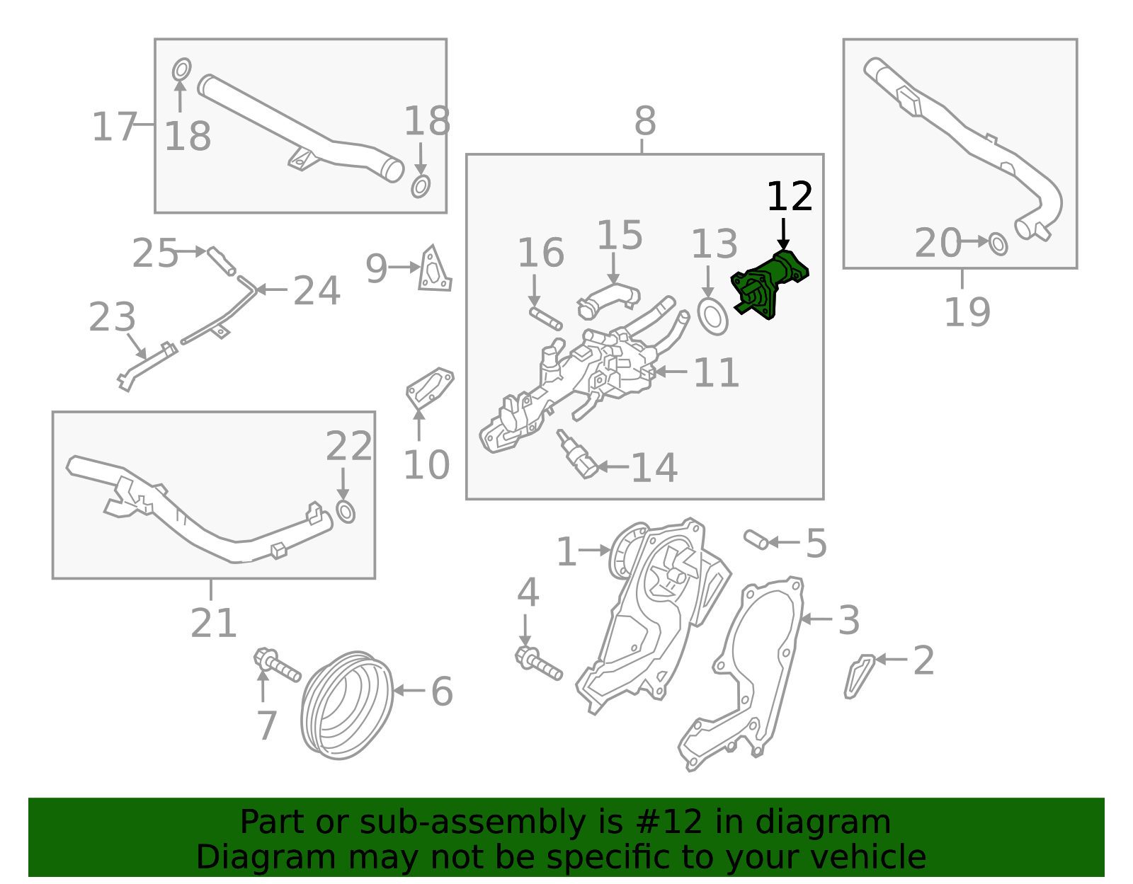 Hyundai - 25500-3L200 - Engine Coolant Thermostat Kit - 2017-2025 ...