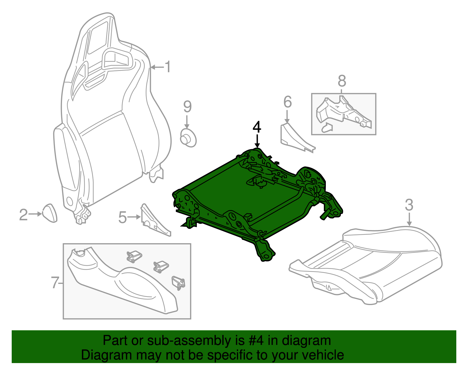 87400-6GA0D - 2015-2025 Nissan - Seat Track | Anicra Nissan Parts