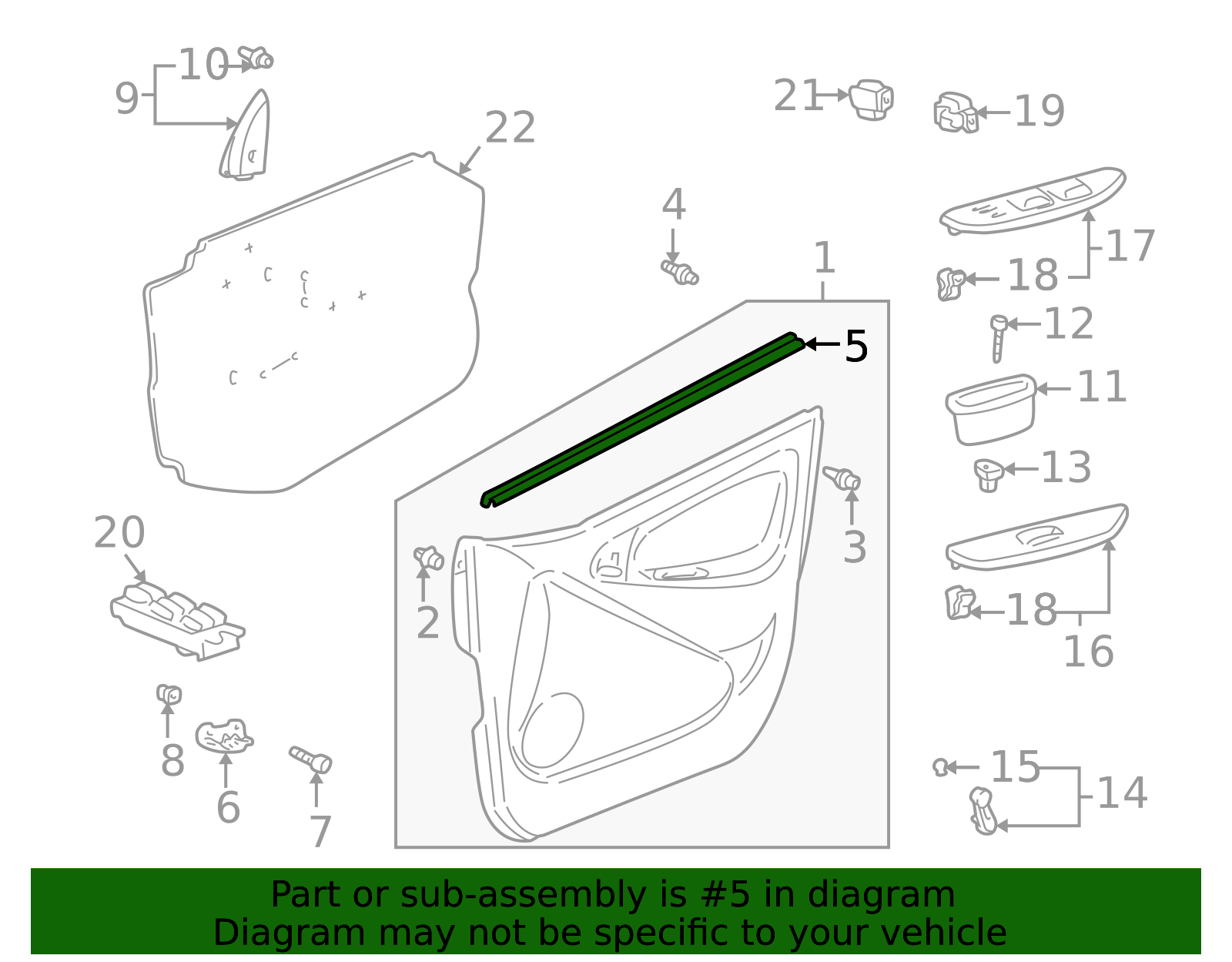 2000-2005 Toyota Echo Weatherstrip 68172-52081 | OEM Parts Quick
