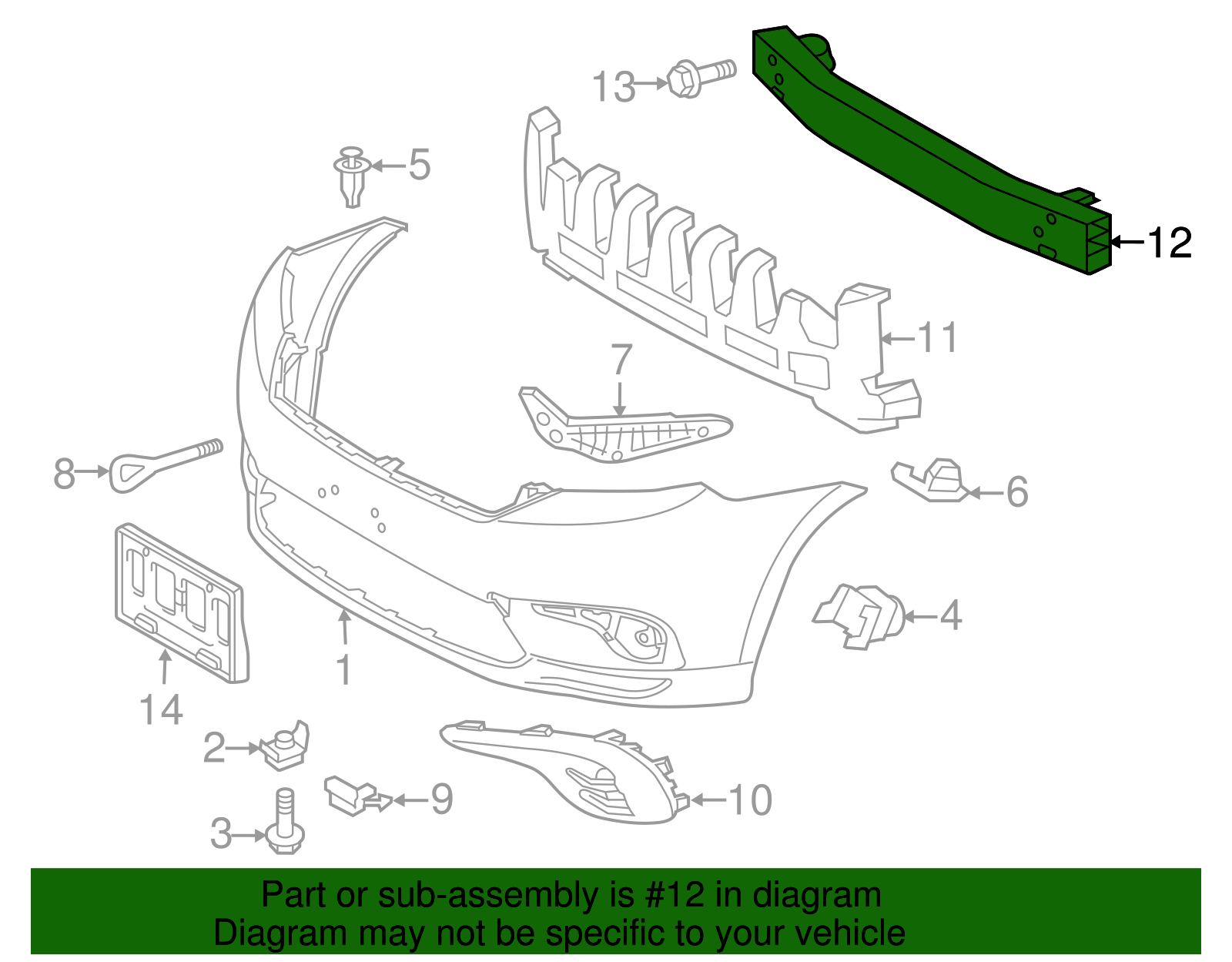 52021-0E010 - High-Quality Bumper Impact Bar for 2011-2013 Toyota ...