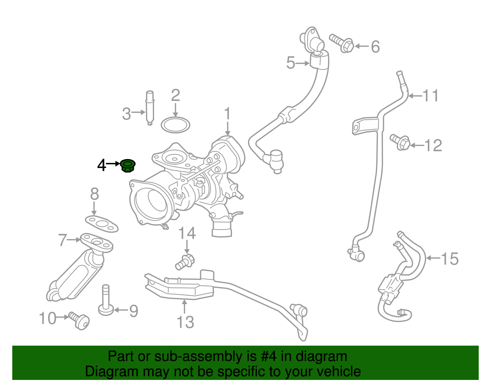 2013-2019 Ford Turbocharger Nut -W715974-S300 | TascaParts.com