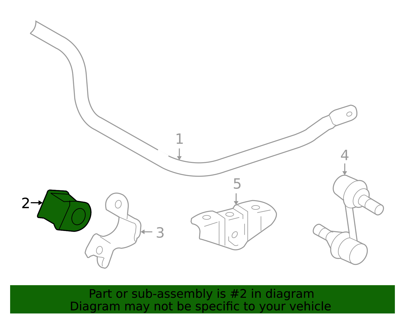 2005-2015 Toyota Tacoma Stabilizer Bar Bushing 48818-AD010 | MotorMotor