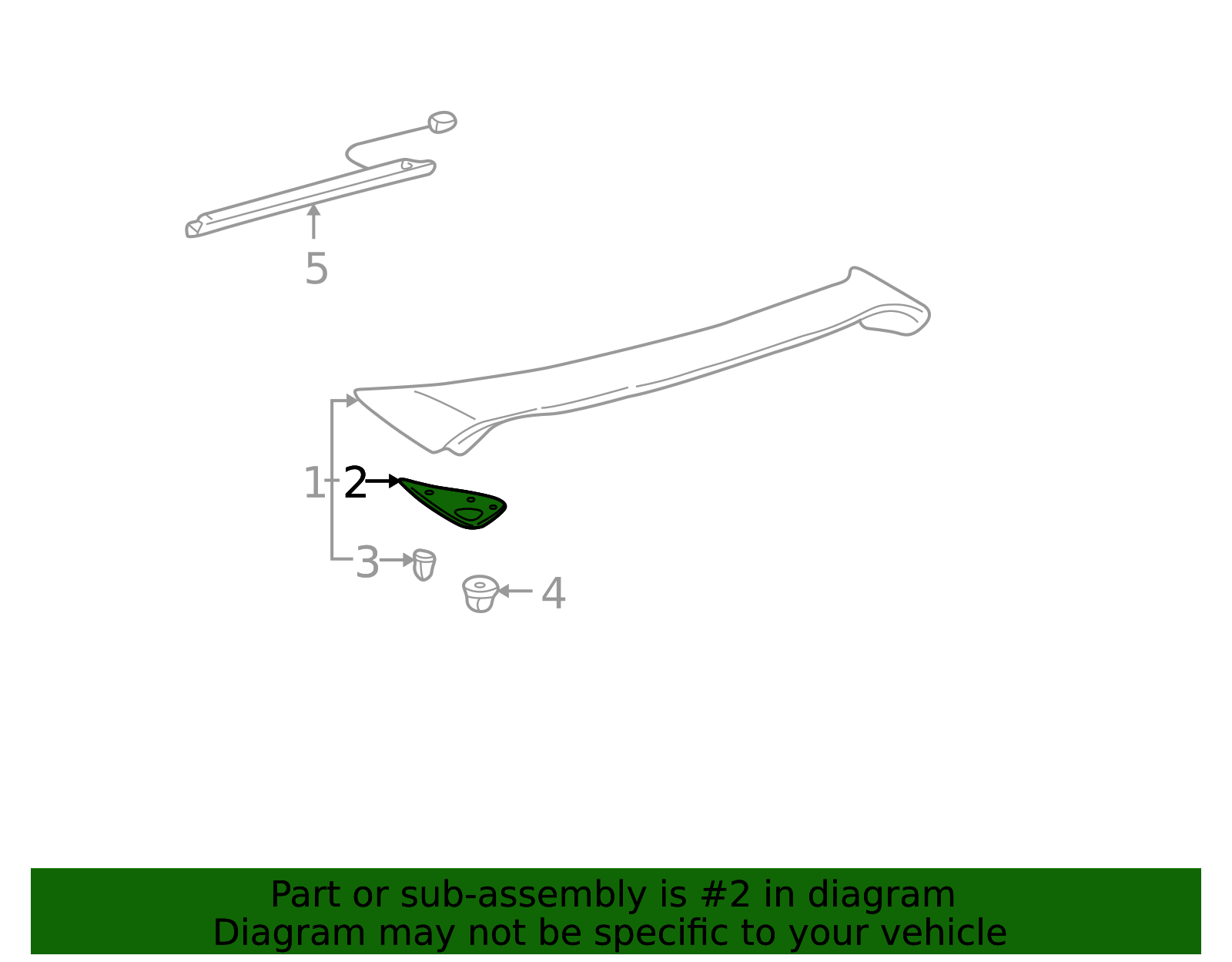 2002-2006 Toyota Camry Spoiler Assembly Protector 76782-AA010 | MotorMotor