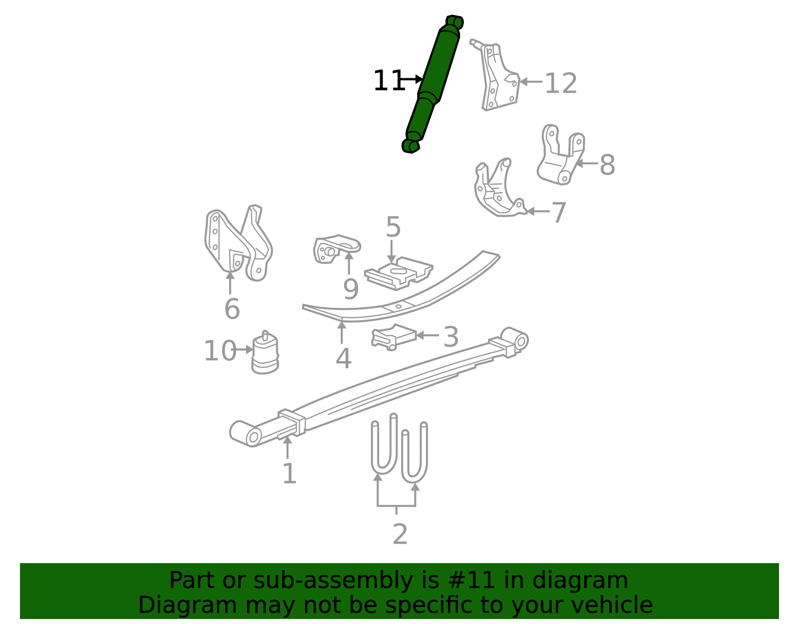 2008-2010 Ford | Shock Absorber Assembly | ASH-977 | Walls' Ford Parts