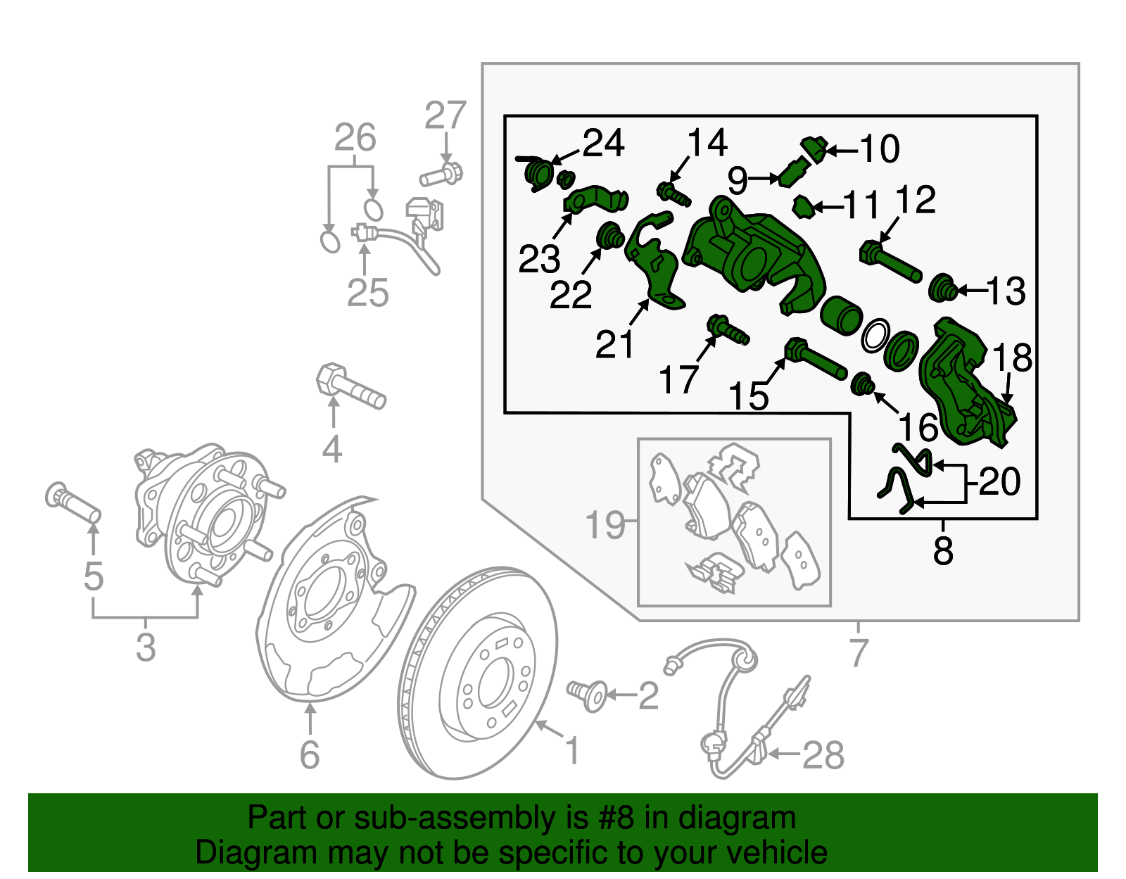 2017-2020 Hyundai Elantra Caliper 58310-F3A30 | World OEM Parts Hyundai