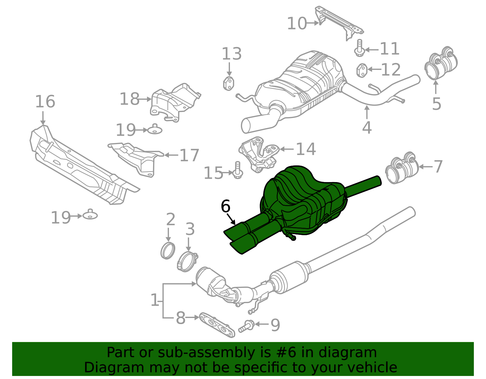 5C6-253-609-T - Resonator & Pipe Wolfsburg Parts Direct