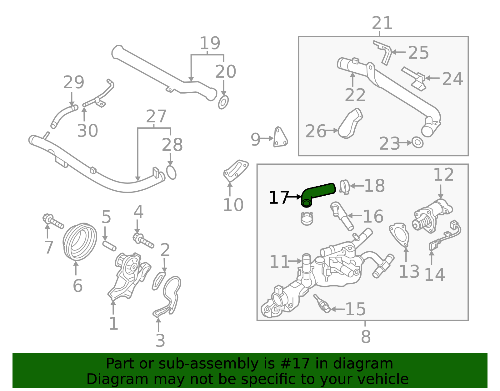 Engine Coolant Hose 25468-3L300 | MotorMotor