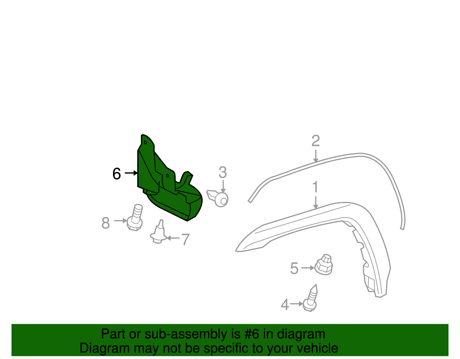 2010-2013 Toyota 4Runner Mud Guard 76607-35110 | Toyota Parts Center