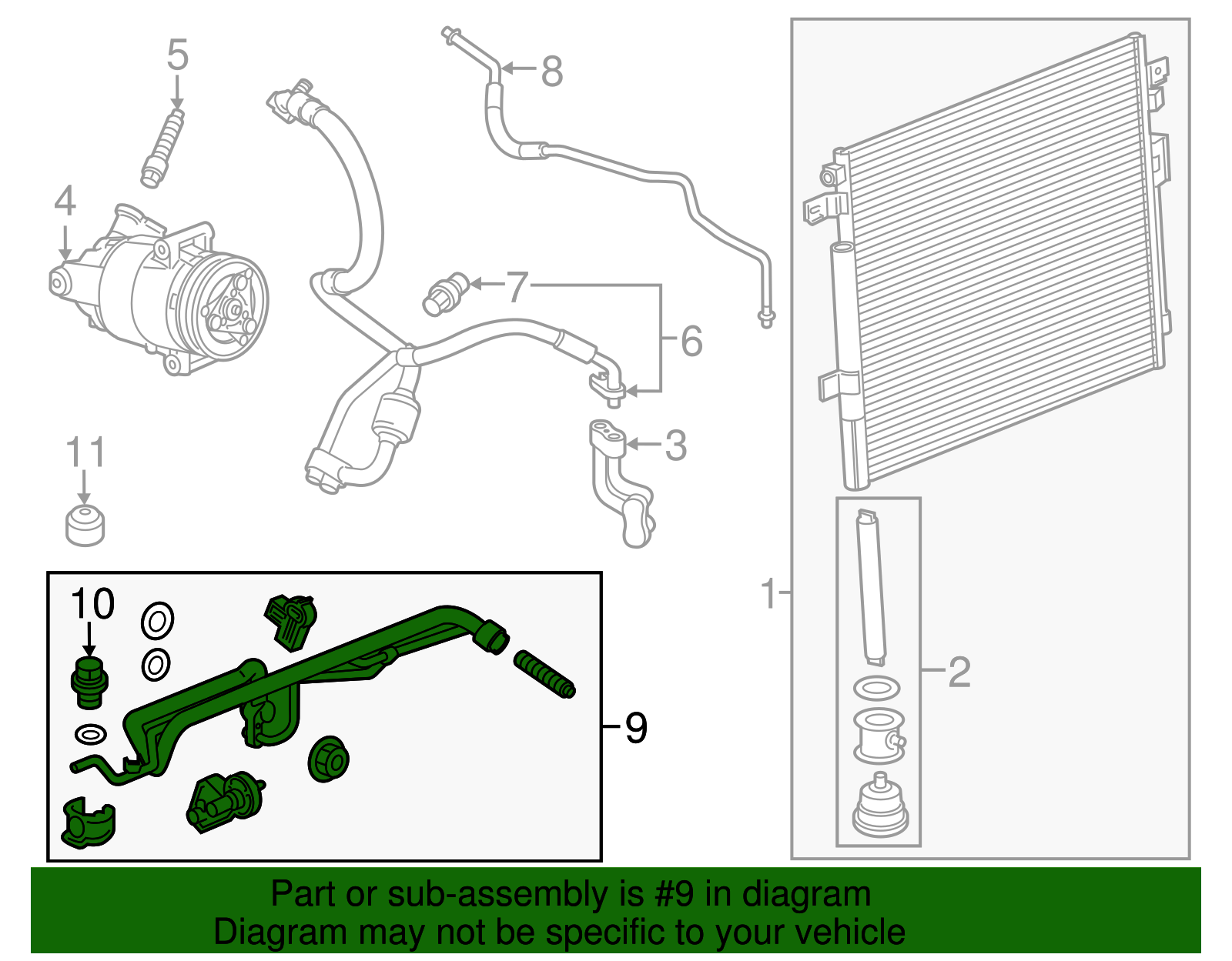 OEM GM Air Conditioning Evaporator Hose For 2015-2016 GM - Part No ...