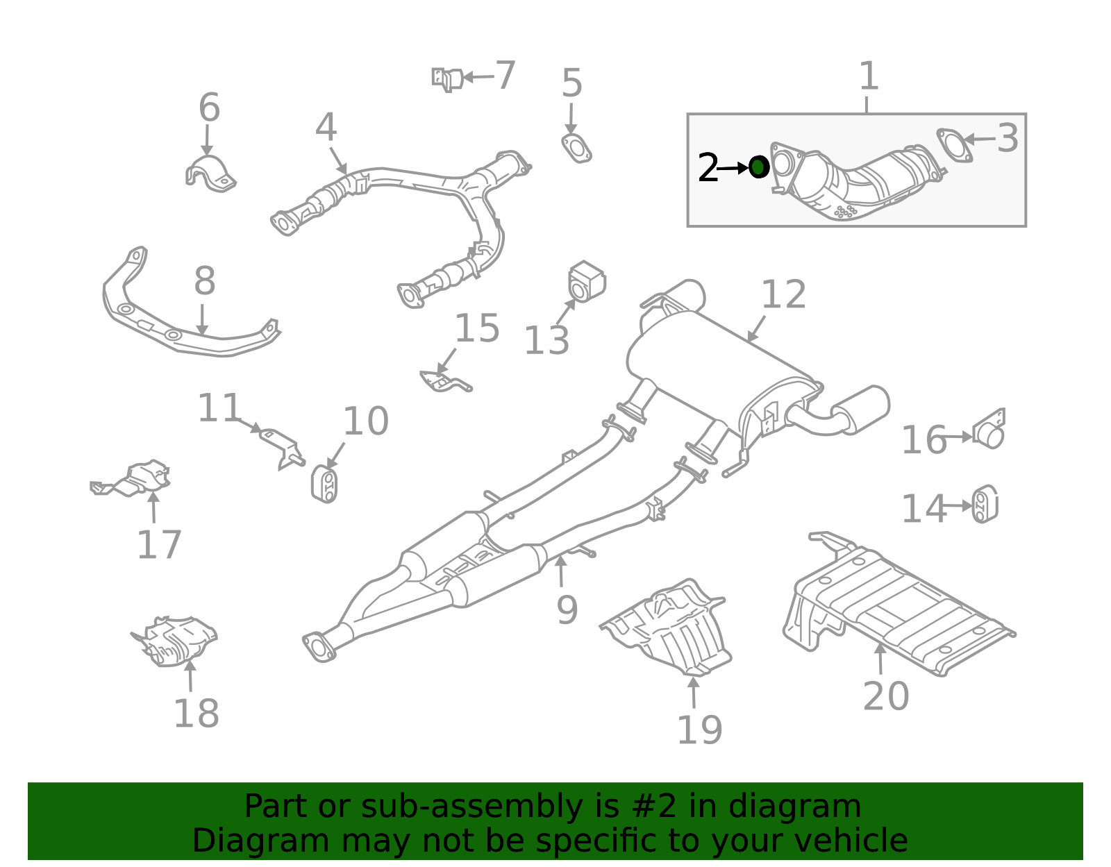 2007-2024 INFINITI Catalytic Converter Gasket 2069119U0A | Infiniti ...