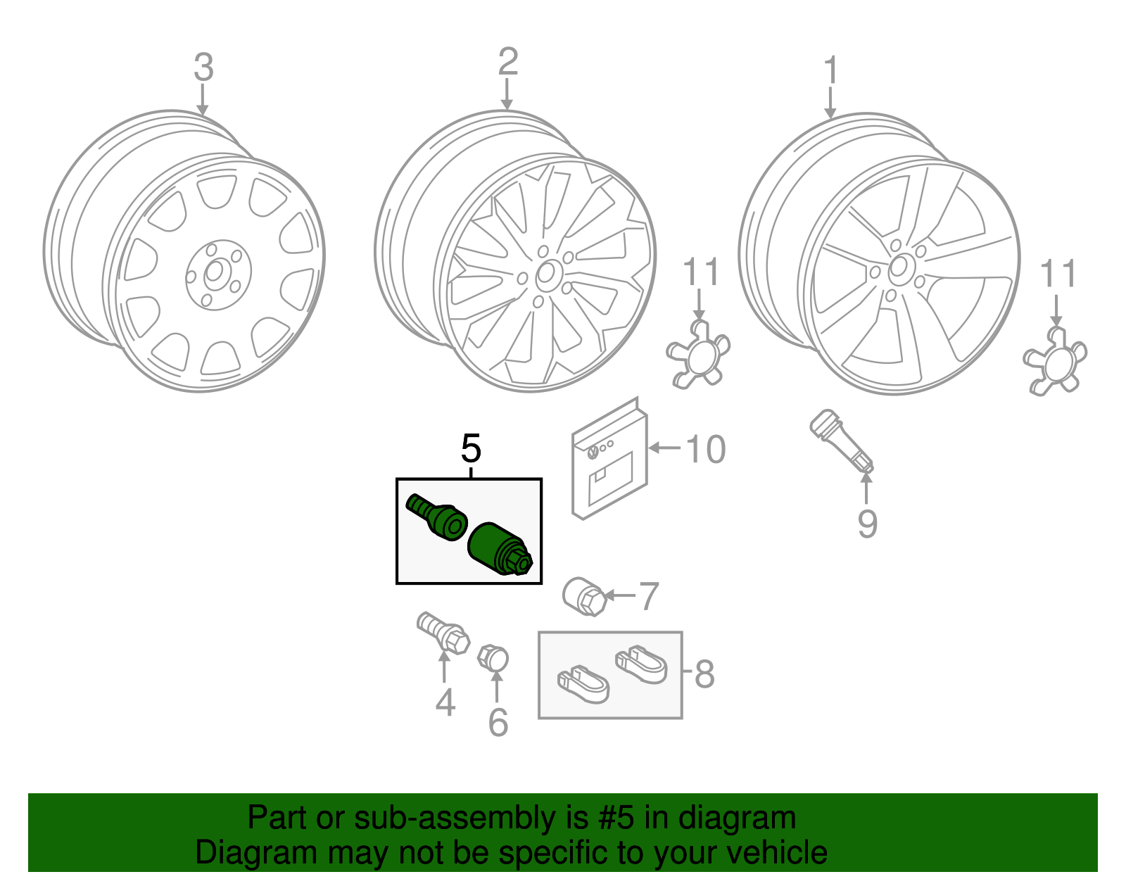 2013-2024 Audi Wheel Bolt 4F0-698-139-C-809 | Shop Audi Parts Now