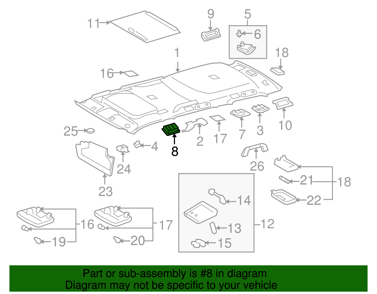 2008-2022 Toyota Sequoia Vent Grille 55650-0C040-B0 | Toyota Parts Center
