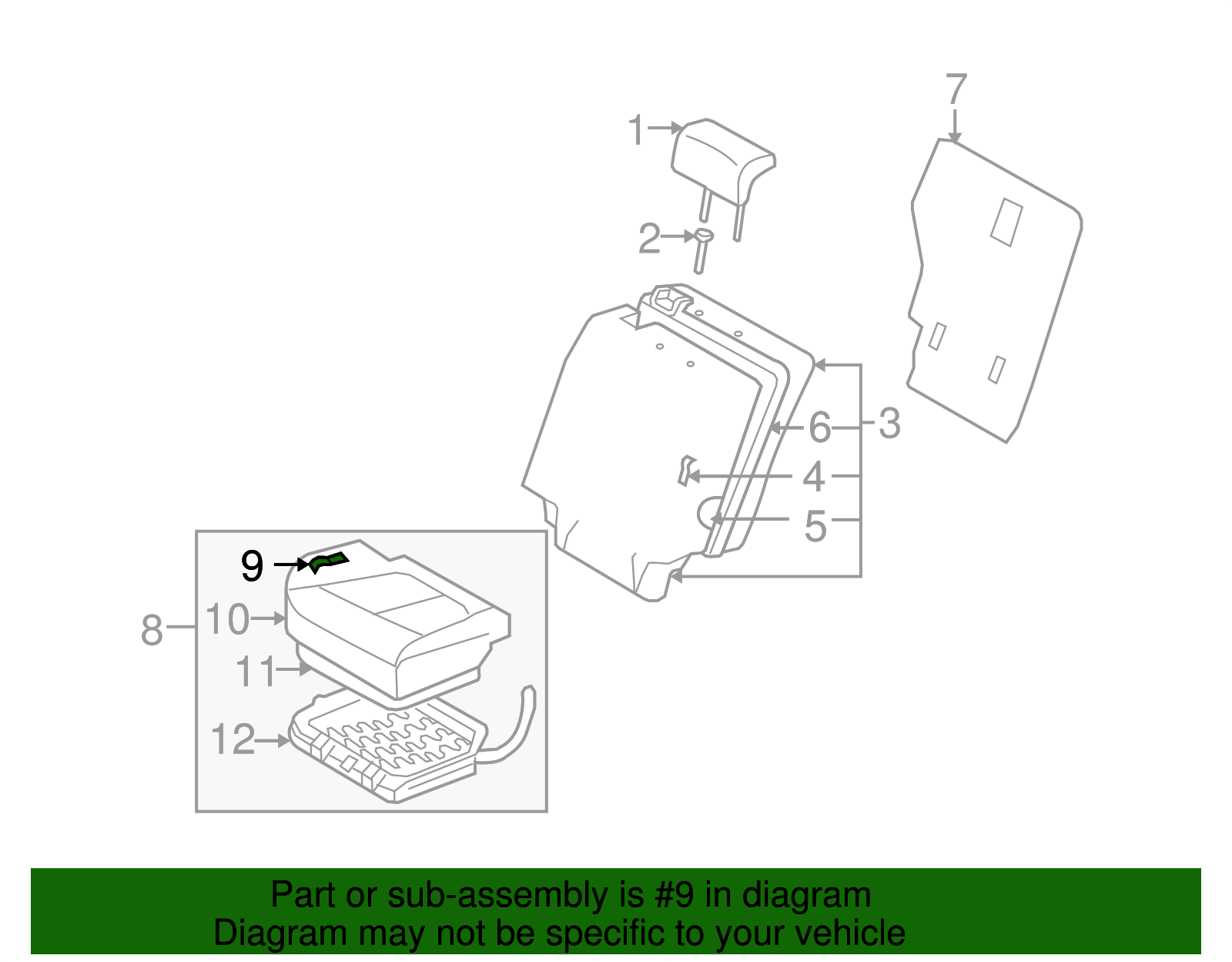 89260-0W525-J9X - Seat Cover - 2007-2009 Hyundai Santa Fe | World OEM ...