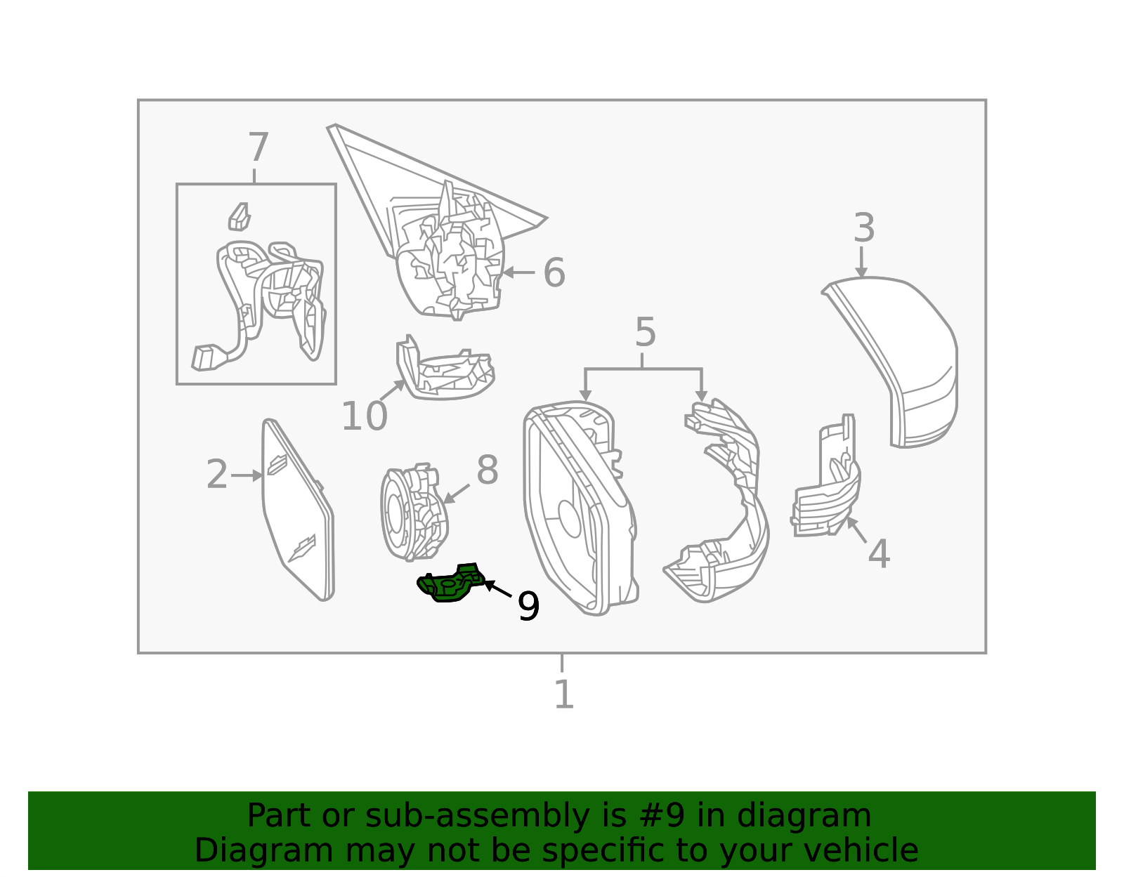 2015-2025 Acura TLX Light R Puddle 34261-TGV-Z31 | OEMAcuraPart