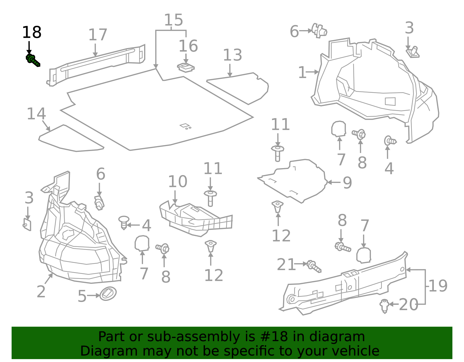 90467-A0002-C4 - 2016-2024 Lexus - Trunk Side Trim Retainer Clip | My L ...