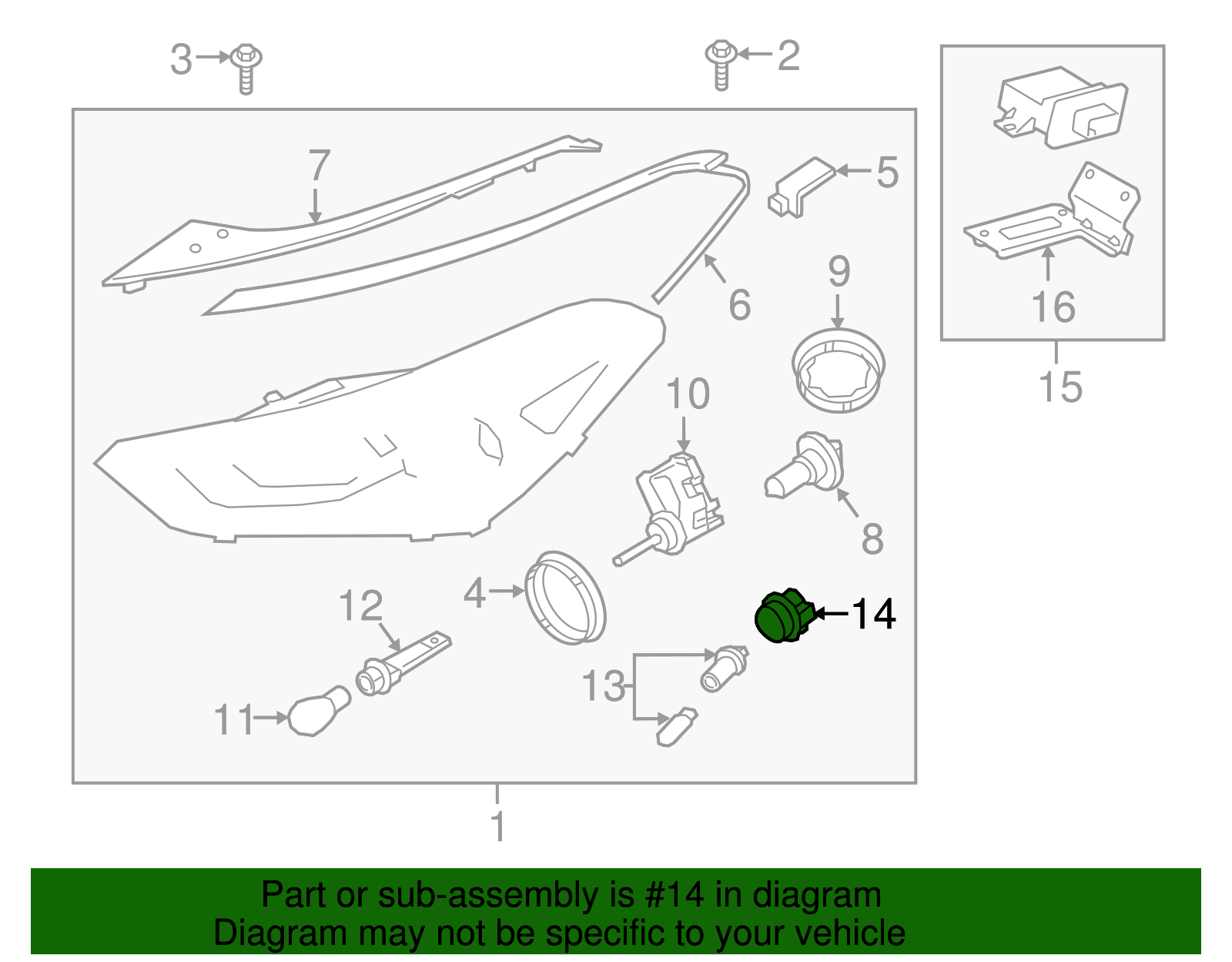 Hyundai - 92161-D3050 - Marker Lamp Bulb Socket - 2016-2018 Hyundai ...