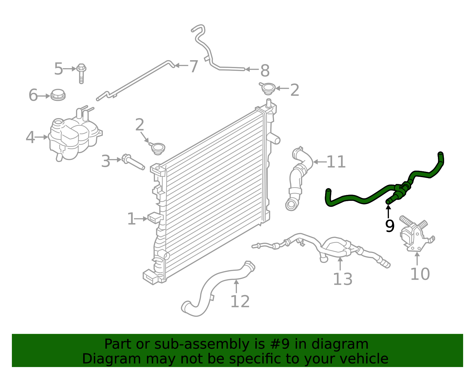 2020-2025 Ford Engine Coolant Overflow Hose L1MZ-8C289-C | Ford OEM ...
