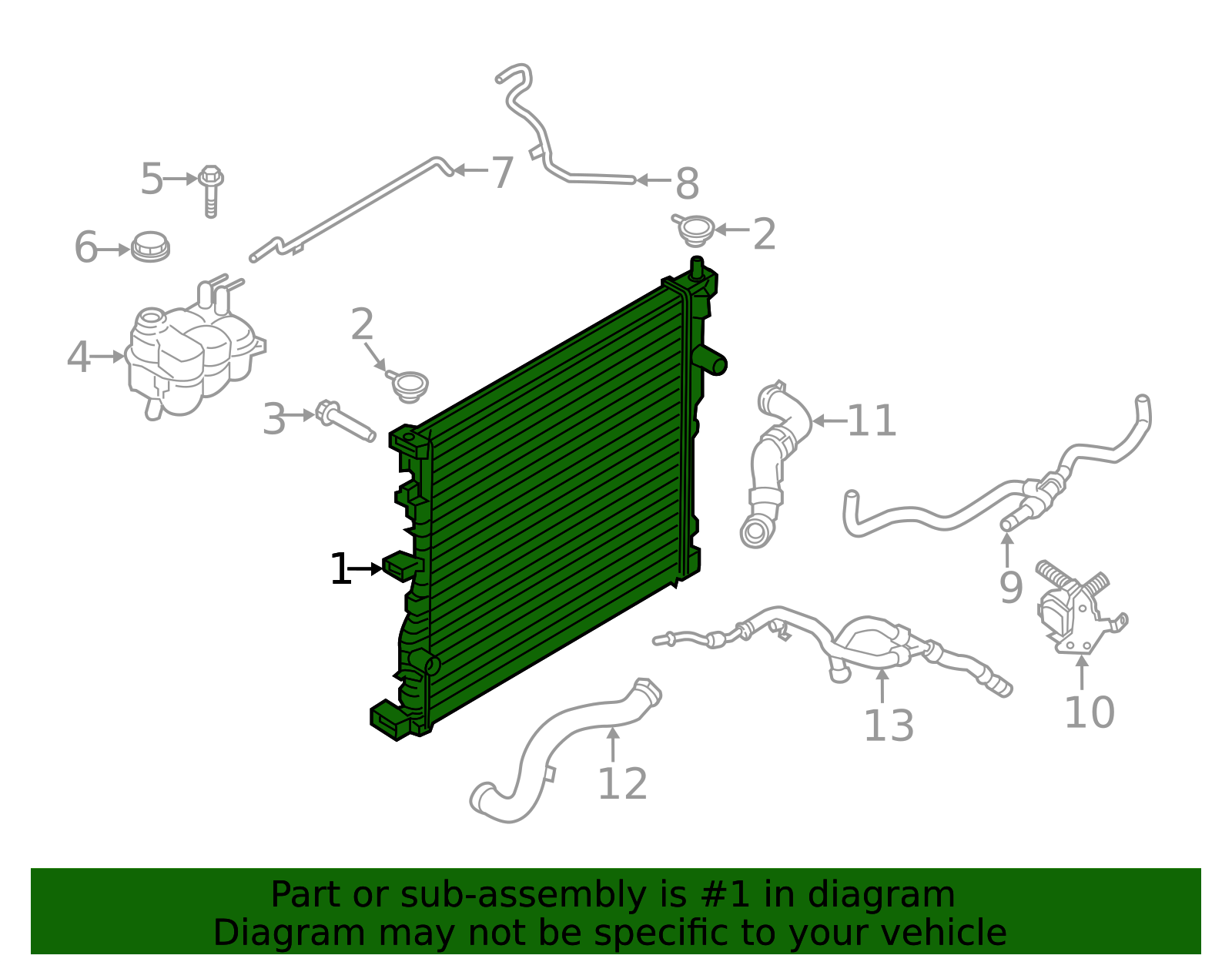 2020-2022 Ford Explorer Motorcraft Radiator RAD-217 | Ford OEM Parts Outlet
