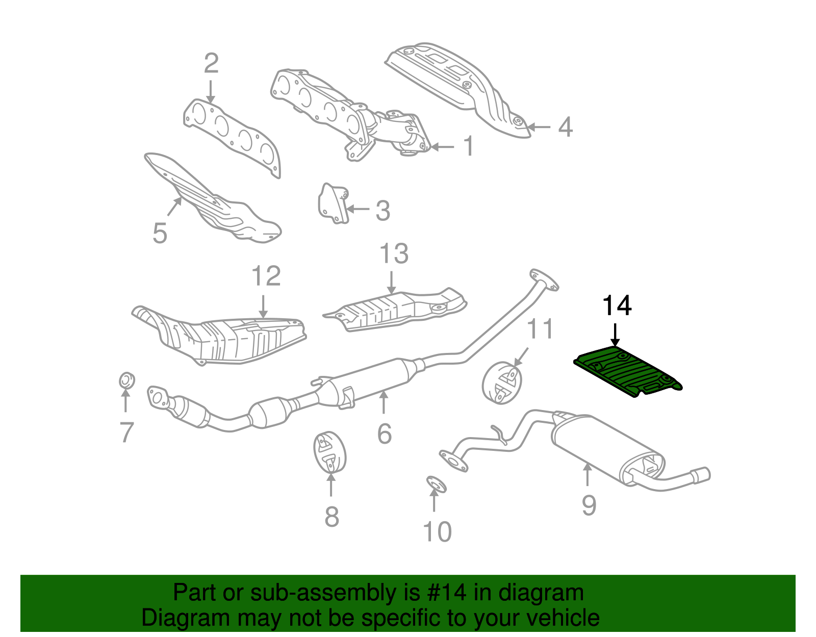 2003-2008 Toyota Matrix Heat Shield 58327-01030 | OEM Parts Online