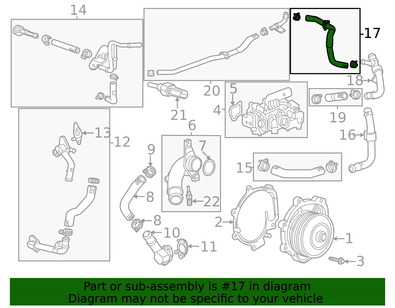 55512938 - 2020-2024 GM - Turbocharger Coolant Return Hose | My GM Part