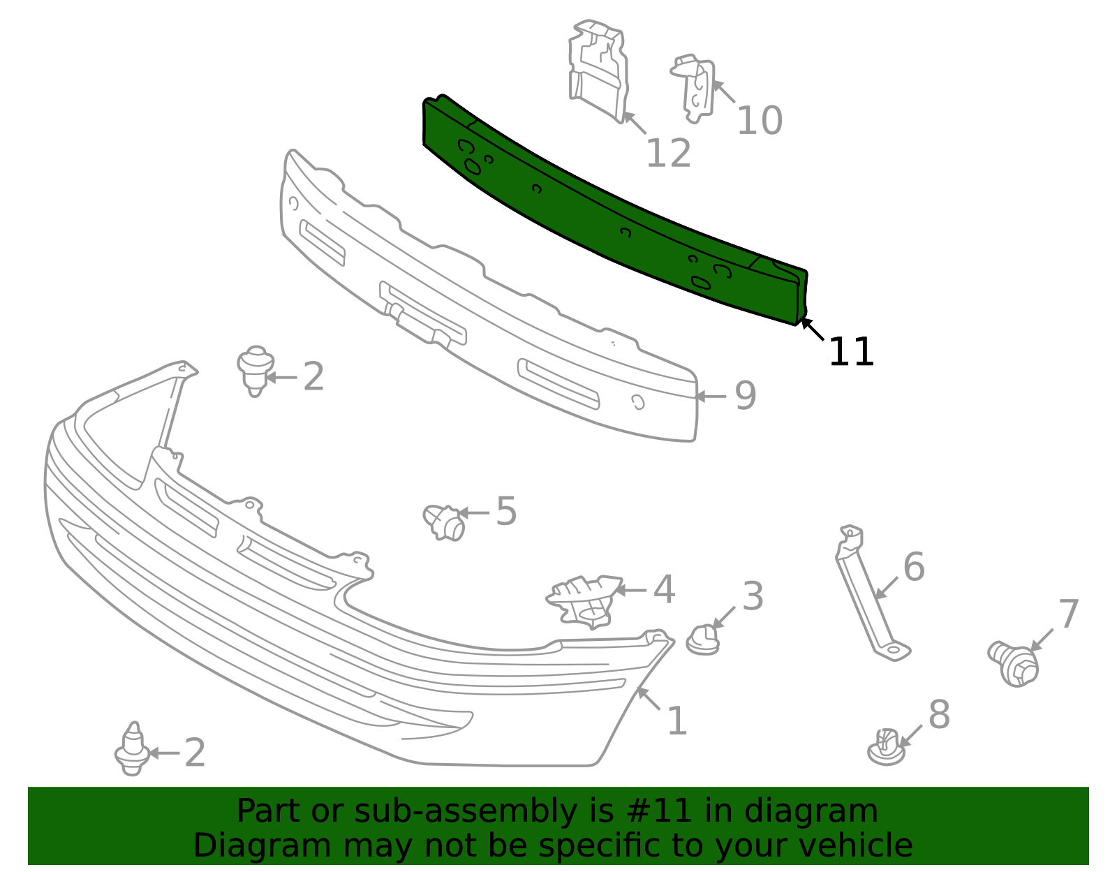 1998-2002 Toyota Corolla Reinforcement 52131-02020 | MotorMotor