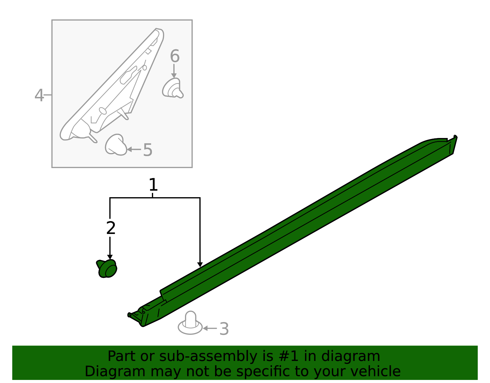 2020-2025 Subaru Outback Rocker Molding 91112AN03A | Subaru Parts Guys
