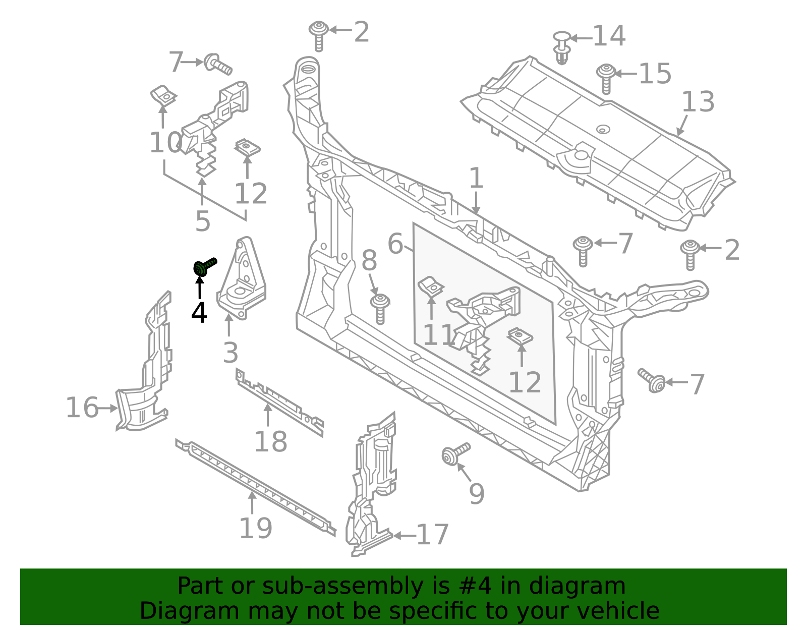 Radiator Lower Bolt 8K0-805-399-B | OEM Parts Online
