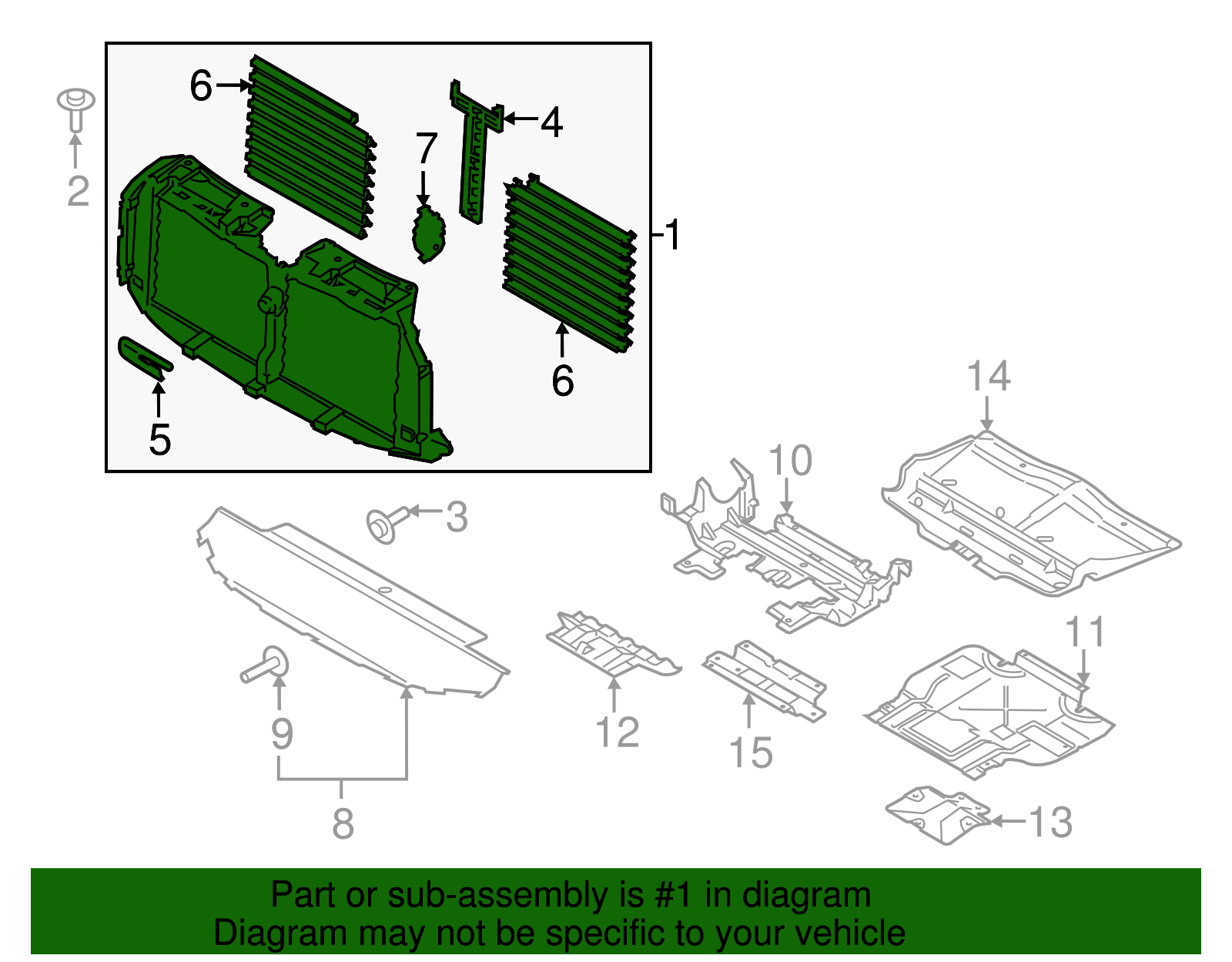 FL3Z-8475-F - Radiator Shutter Assembly 2015-2017 Ford F-150 | Ford ...
