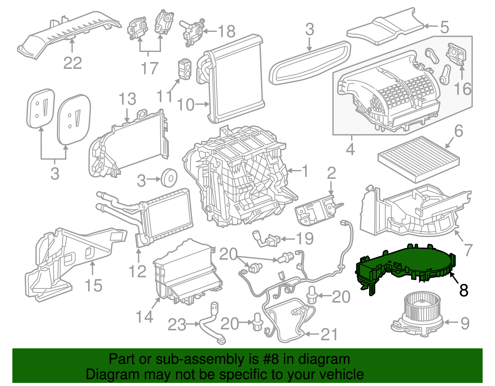 2016-2025 GM Blower Case 87824149 | Capital Chevy Parts