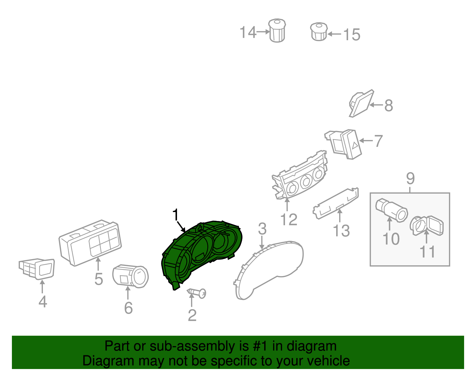 2014-2016 Mazda 6 Instrument Cluster GJR9-55-471D | Mazda Parts Deals