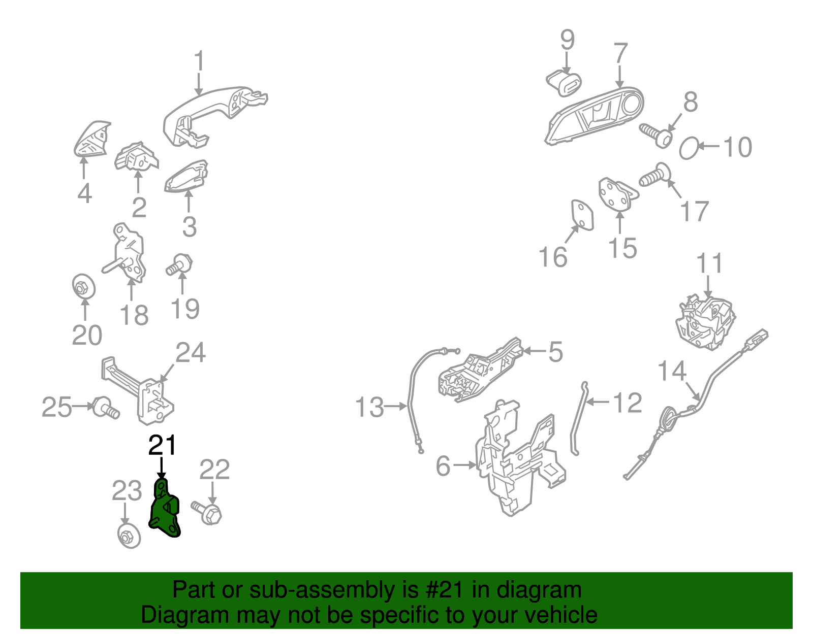 AE8Z-5822810-A - Ford Lower Hinge 2011-2019 Ford Fiesta | Performance ...