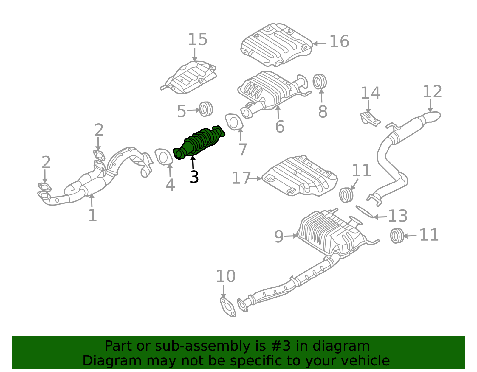 Catalytic Converter 28950-3CZC0 | OEM Parts Online